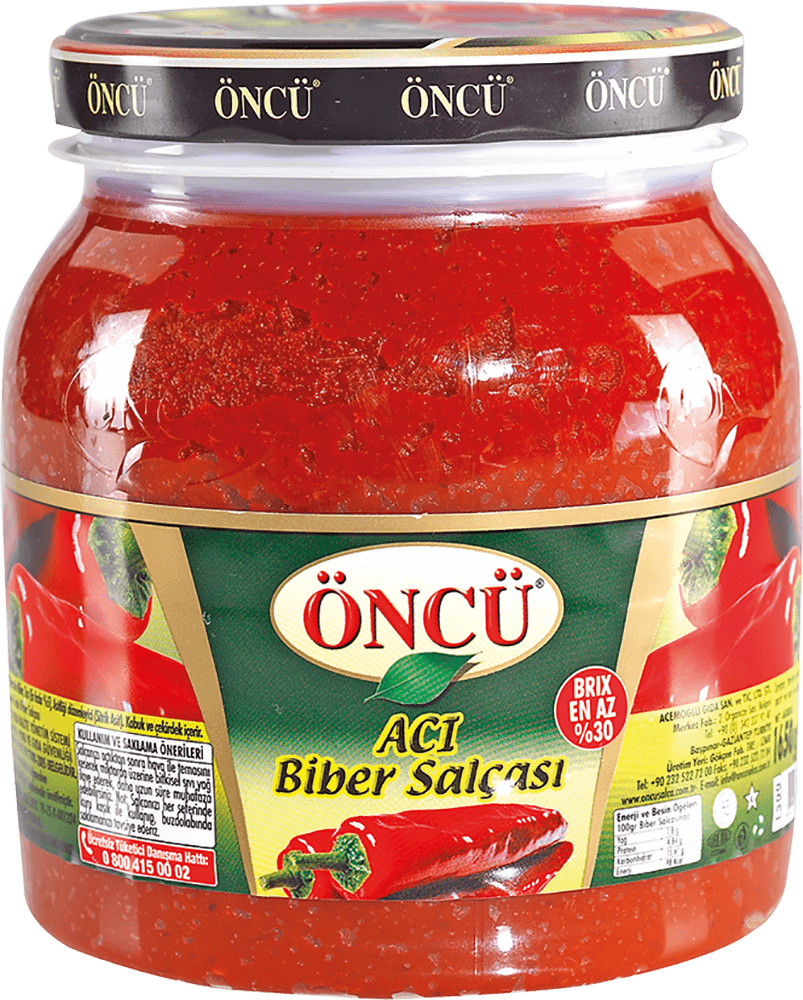 Öncü Acı Biber Salçası 1,65 kg | Bizim Toptan