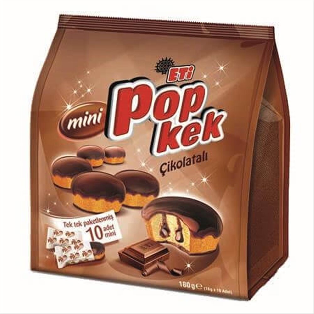Eti Pop Kek Mini Çikolatalı 180 g | Bizim Toptan