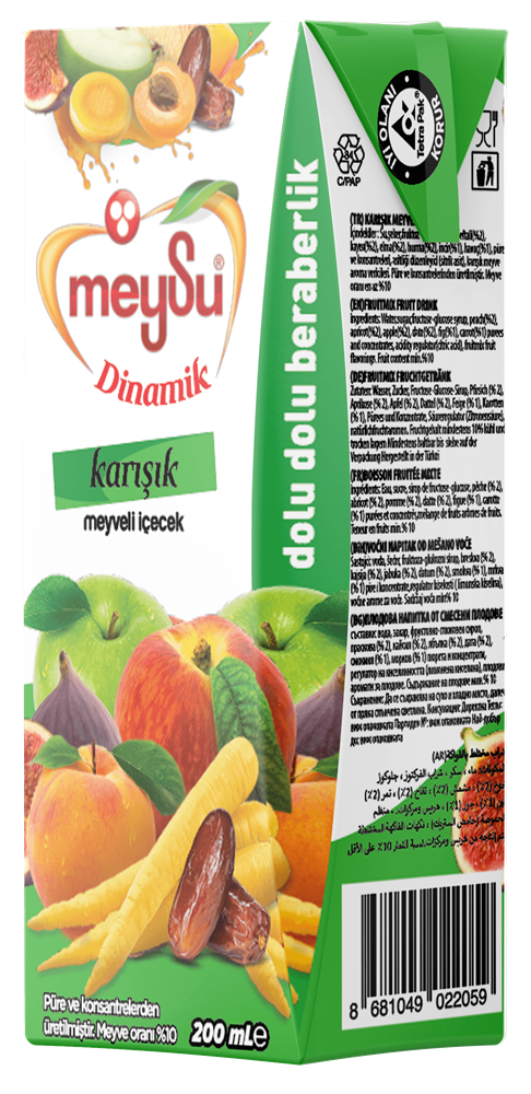 Meysu Dinamik Karışık Meyveli İçecek 200 ml 27'li | Bizim Toptan