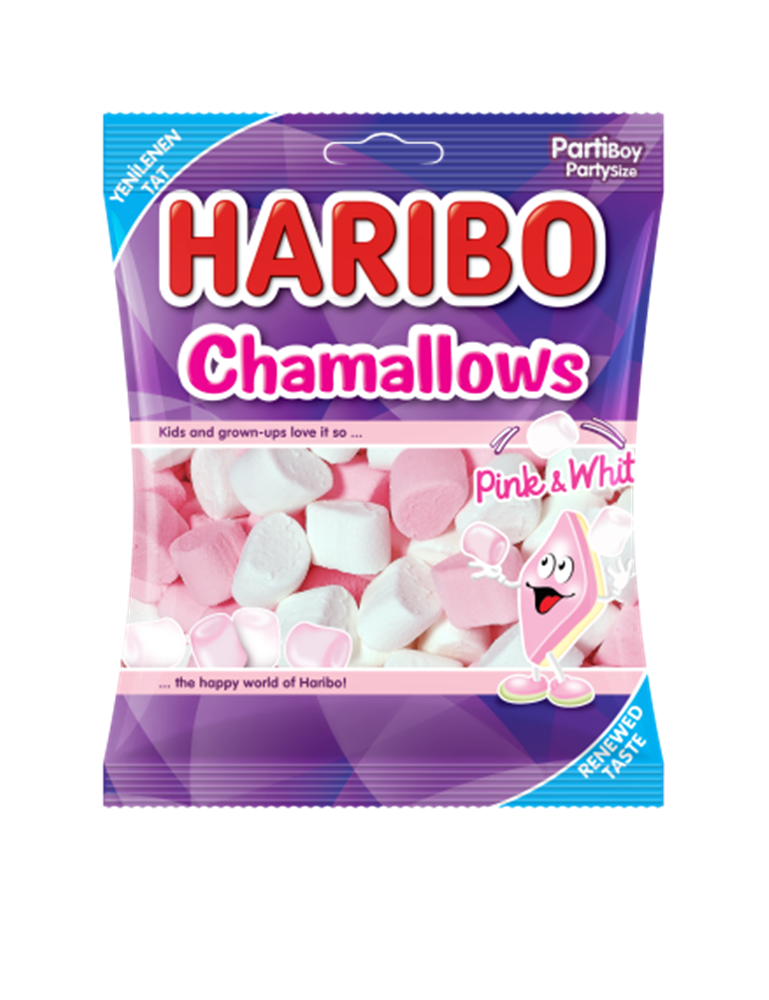 Haribo Marshmallow Pembe&Beyaz 150 g | Bizim Toptan