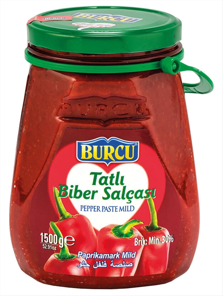 Burcu Tatlı Biber Salça Ev Tipi Cam 1,5 kg | Bizim Toptan Market