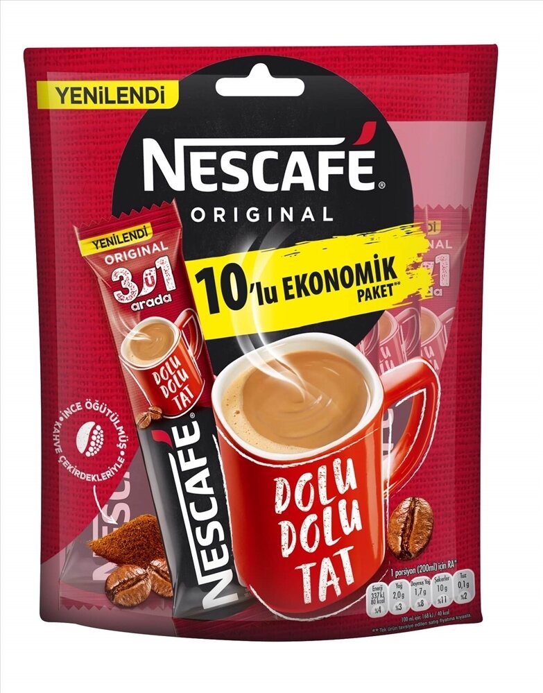 Nescafe 3ü1 Arada 10x17,5 g | Bizim Toptan Market